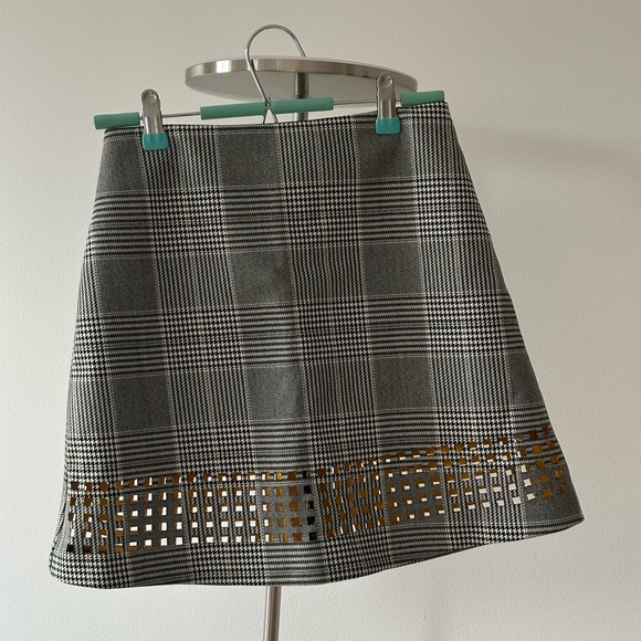 Topshop | Skirts | Topshop Plaid Mini Skirt With Cutouts | Poshmark